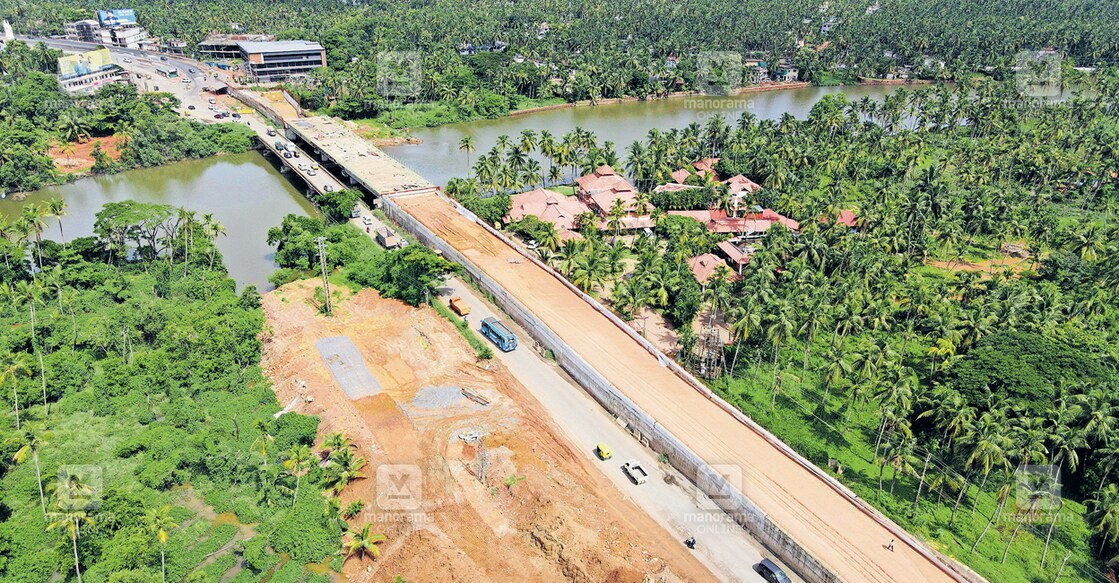 നീലേശ്വരത്തിന്റെ നെഞ്ചുപിളർത്തി എംബാങ്ക്മെന്റ്! മതിൽകെട്ടി വേ ...