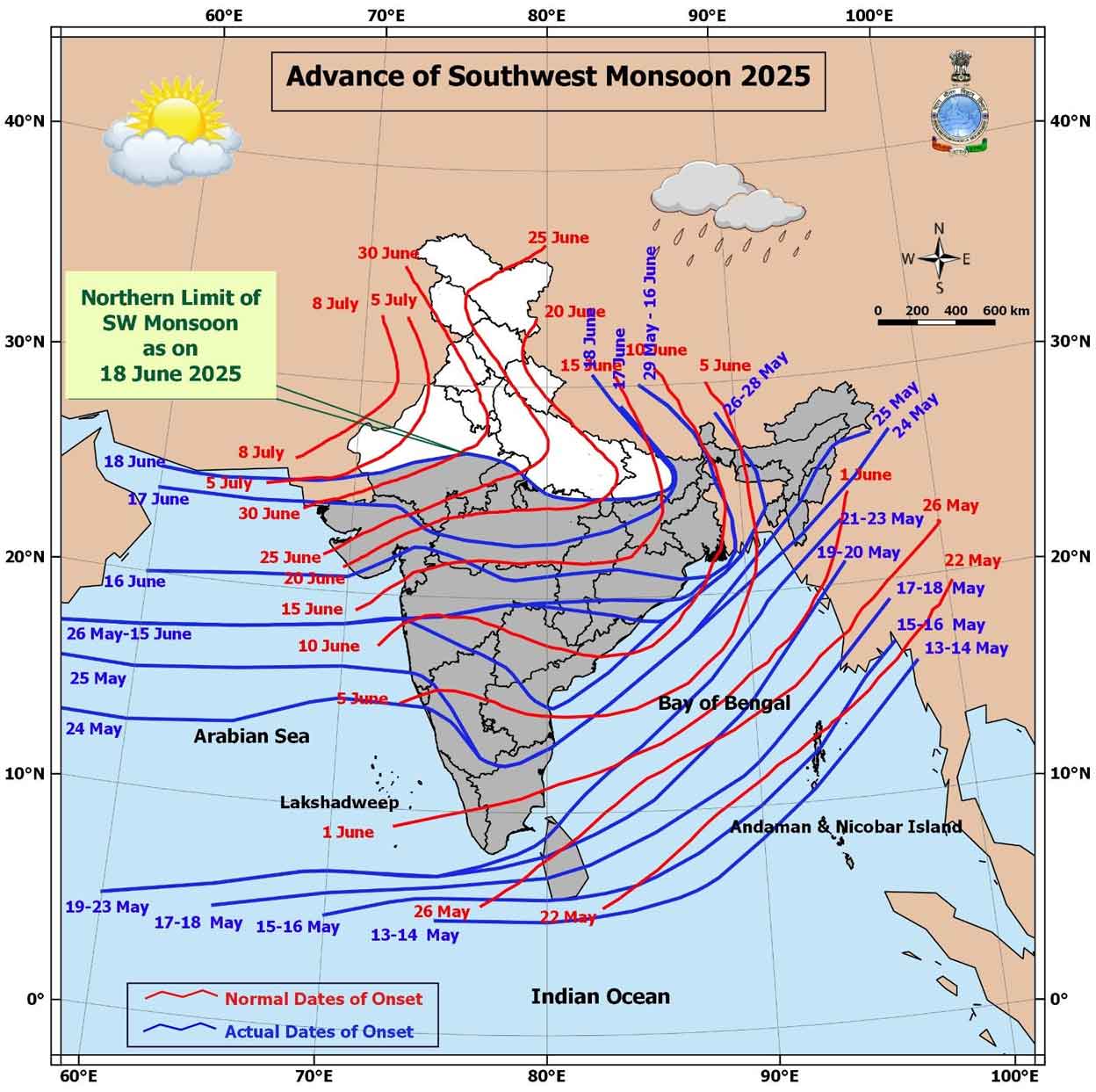 കാലവർഷം ബിഹാറിൽ; അറബിക്കടലിൽ കാറ്റിന്റെ ശക്തി കുറയുന്നു: കേരളത്തി ...