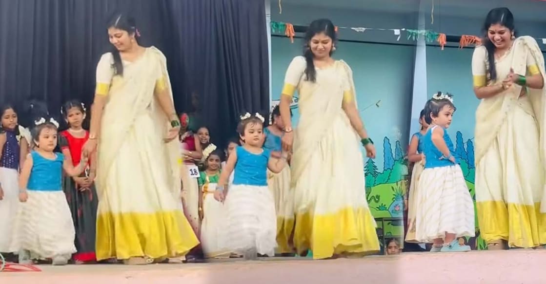 റാംപിലേക്ക് ടീച്ചറുടെ കൈ പിടിച്ച് കുഞ്ഞ്; ടീച്ചർ പോലും അന്തംവിട്ടു പോയ ...