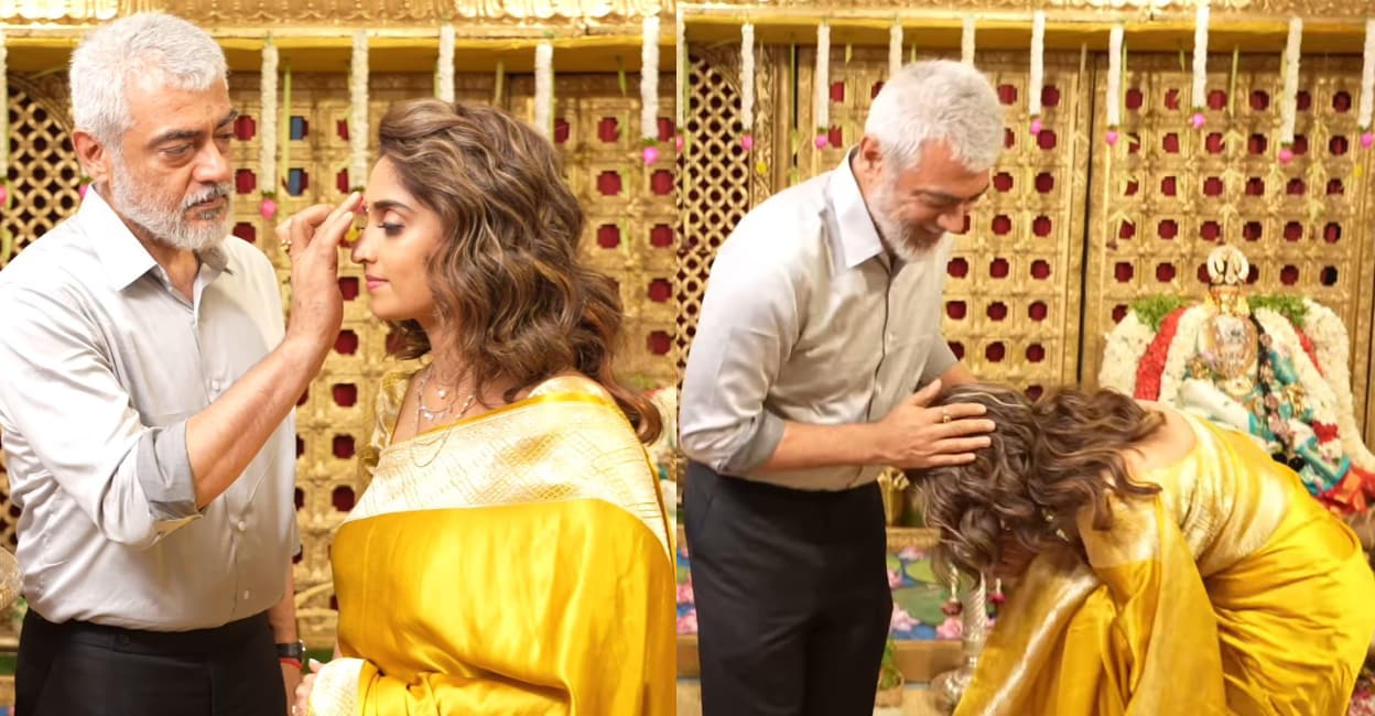 Ajith Shalini Viral Video | Shalini Ajith Temple Visit | Ajith Kumar ...