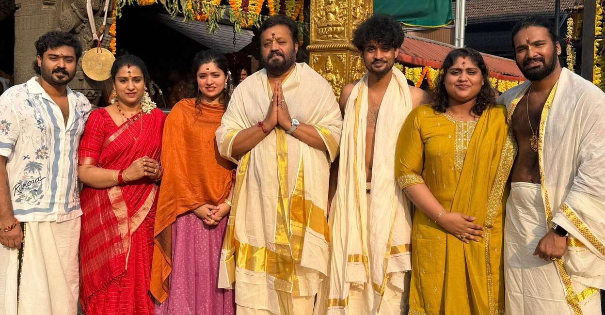 സകുടുംബം മൂകാംബികയിൽ സുരേഷ് ഗോപി; സുഹൃത്തിന്റെ പേരില്‍ സമർപ്പിച്ചത് 10 ...