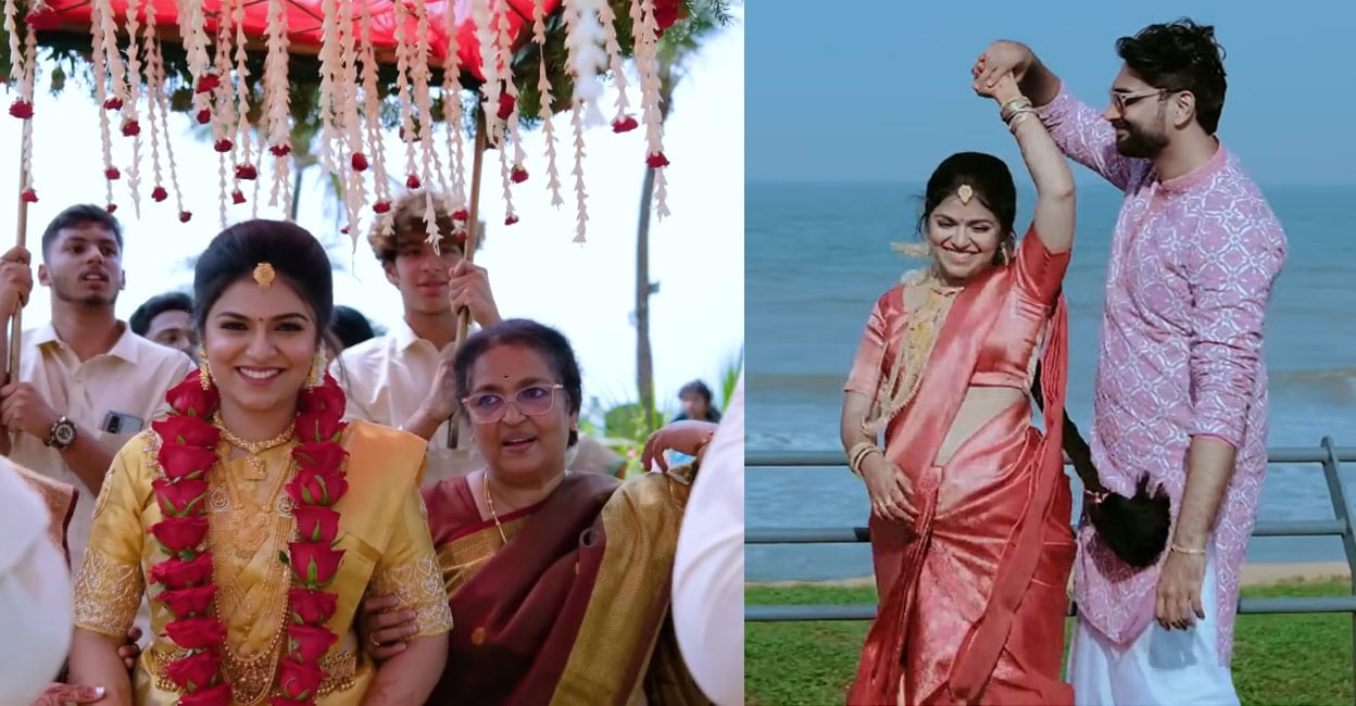 വിവാഹവേദിയിലും മകളുടെ താങ്ങായി മാറിയ ശ്രീജ; രവീണ രവിയുടെയും ദേവന്റെയും ...