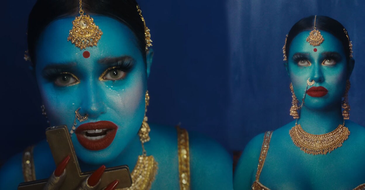 Tommy Genesis's "True Blue" music video, depicting the rapper as the ...