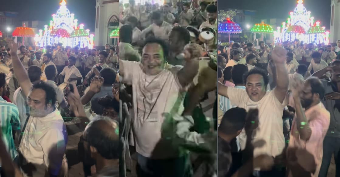 ആൾക്കൂട്ടത്തിനൊപ്പം ബാൻഡ് സെറ്റിന് ചുവടു വച്ച് വിനീത് തട്ടിൽ; ഇങ്ങനെയും ...