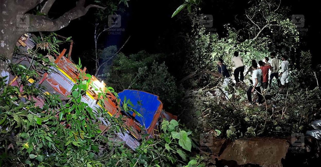 ലോറി കൊക്കയിലേക്ക് മറിഞ്ഞു ഡ്രൈവർ മരിച്ചു, സഹായി ചാടി രക്ഷപ്പെട്ടു ...