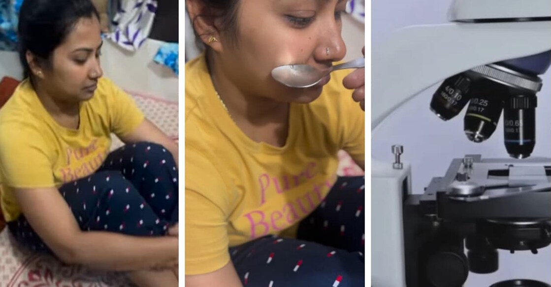 ഭാര്യയുടെ കണ്ണീർ മൈക്രോസ്കോപ്പിൽ പരിശോധിച്ച് ഭർത്താവ്, കണ്ടത് ...