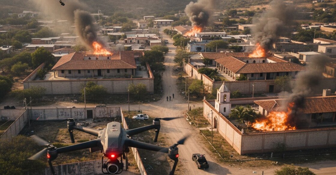 കുപ്രസിദ്ധ കുറ്റവാളി എൽ ചാപ്പോയുടെ ജന്മനാട്ടിൽ എതിർ ഗ്യാങ്ങിന്റെ ഡ്രോ ...