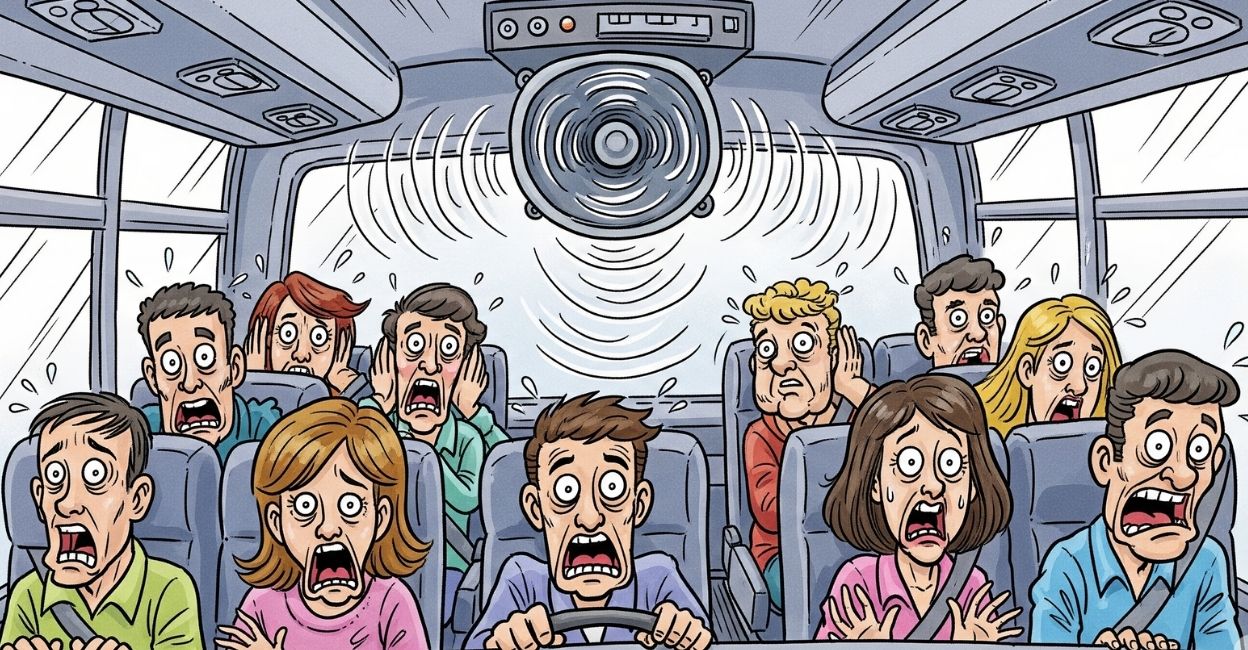 ബസിനുള്ളിൽ പെട്ടെന്നൊരു ആണവ യുദ്ധ ഭീഷണി മുന്നറിയിപ്പ്, പരിഭ്രാന്തരായി ഇറങ്ങി ഓടി യാത്രികർ; ഹാക്ക ...