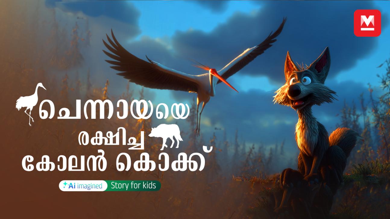 ചെന്നായയെ രക്ഷിച്ച കോലൻ കൊക്ക്! | MKid | Stork and Wolf | Stories for kids