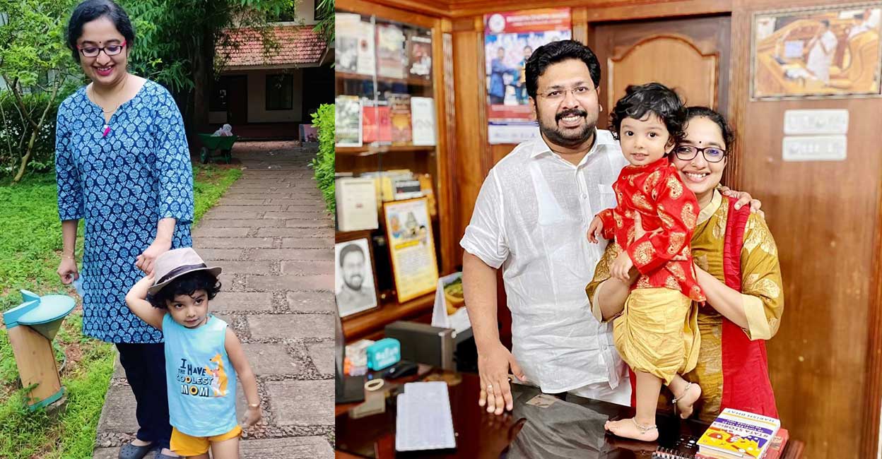 ‘ടീം പത്തനംത്തിട്ട’; അമ്മയുടെ കൈപിടിച്ച് കുഞ്ഞു മൽഹാർ | Sabarinadhan K ...