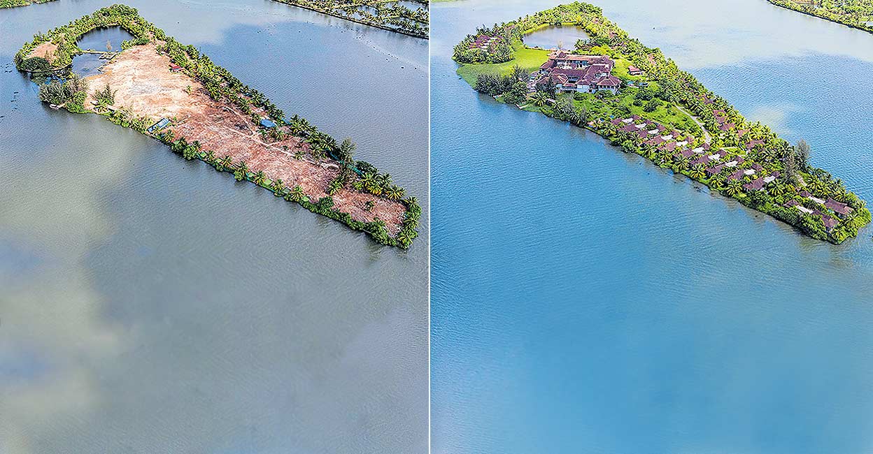 കാപ്പികോ റിസോർട്ട് ഭൂരിഭാഗവും പൊളിച്ചുനീക്കി തുരുത്ത് പൂ ...