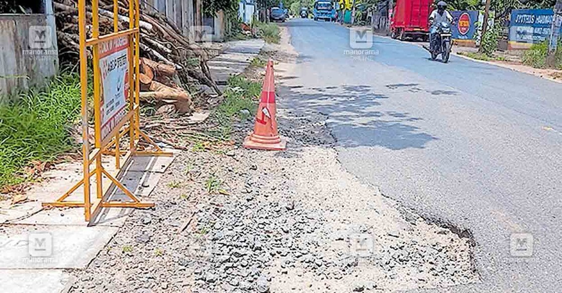 Gas pipeline trenches create hazards for motorcyclists on Cherthala ...