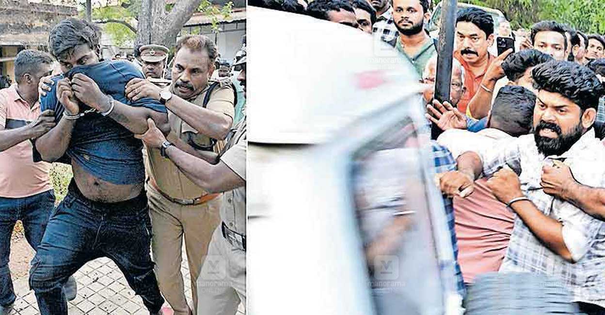 പറവൂർ കൂട്ടക്കൊലക്കേസ് പ്രതിക്കു നേരെ നാട്ടുകാരുടെ രോഷം; ഒരാ ...