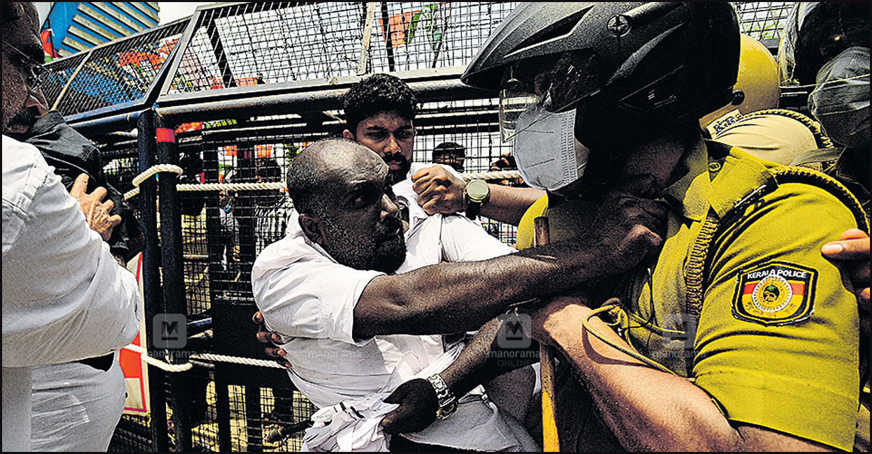 കെ റെയിൽ: യൂത്ത് കോൺഗ്രസ് മാർച്ചിൽ സംഘർഷം | Silver Line Corridor Kerala ...