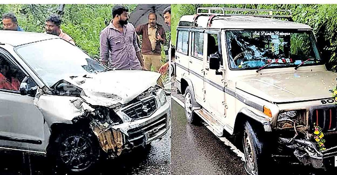 കട്ടപ്പനയിൽ കാറുകൾ കൂട്ടിയിടിച്ച് ഒരാൾക്കു പരുക്ക്