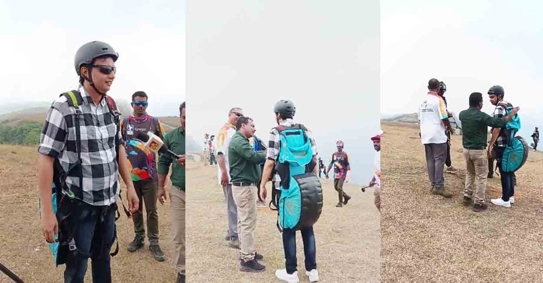 വാഗമണില്‍ പാരാഗ്ലൈഡിങ് നടത്തി മന്ത്രി മുഹമ്മദ് റിയാസ് - വിഡിയോ | paragliding | Vagamon | Kerala ...