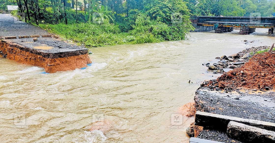 മലയോര ഹൈവേ: ആനപ്പന്തിപ്പാലം സമാന്തരപാത തകർന്നു; ഗതാഗതം മുടങ്ങി | Iritty ...