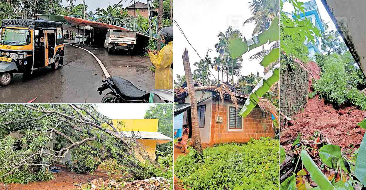 മഴയ്ക്കൊപ്പം കാറ്റും; വ്യാപക നാശം | Thalassery | heavy rain | strong ...