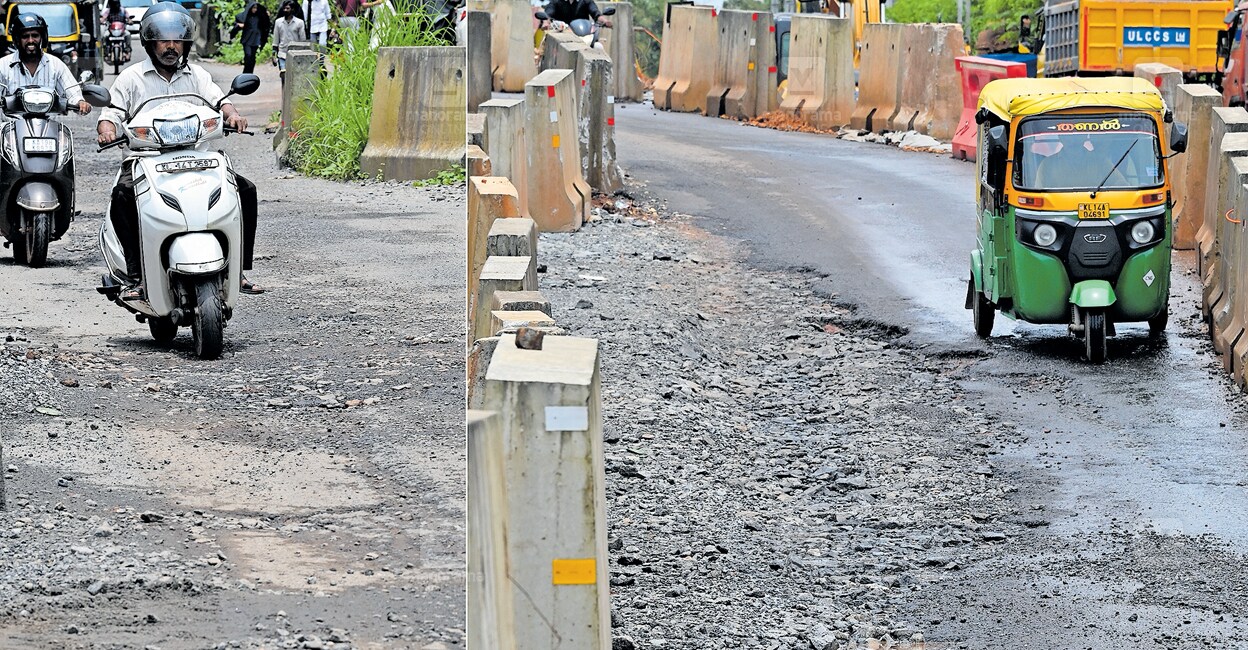 ദേശീയപാതാ വികസനം: സർവീസ് റോഡിലൂടെ ദുരിതയാത്ര | road accident | highway ...