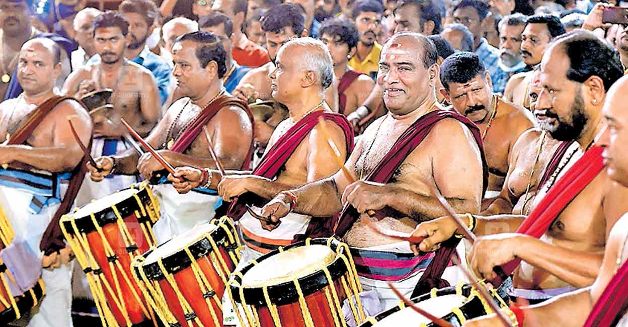 ആർപ്പൂക്കര സുബ്രഹ്മണ്യ ക്ഷേത്ര ഉത്സവം: മേളക്കൊഴുപ്പിൽ ഇരമ്പി ആർപ്പൂക്കര