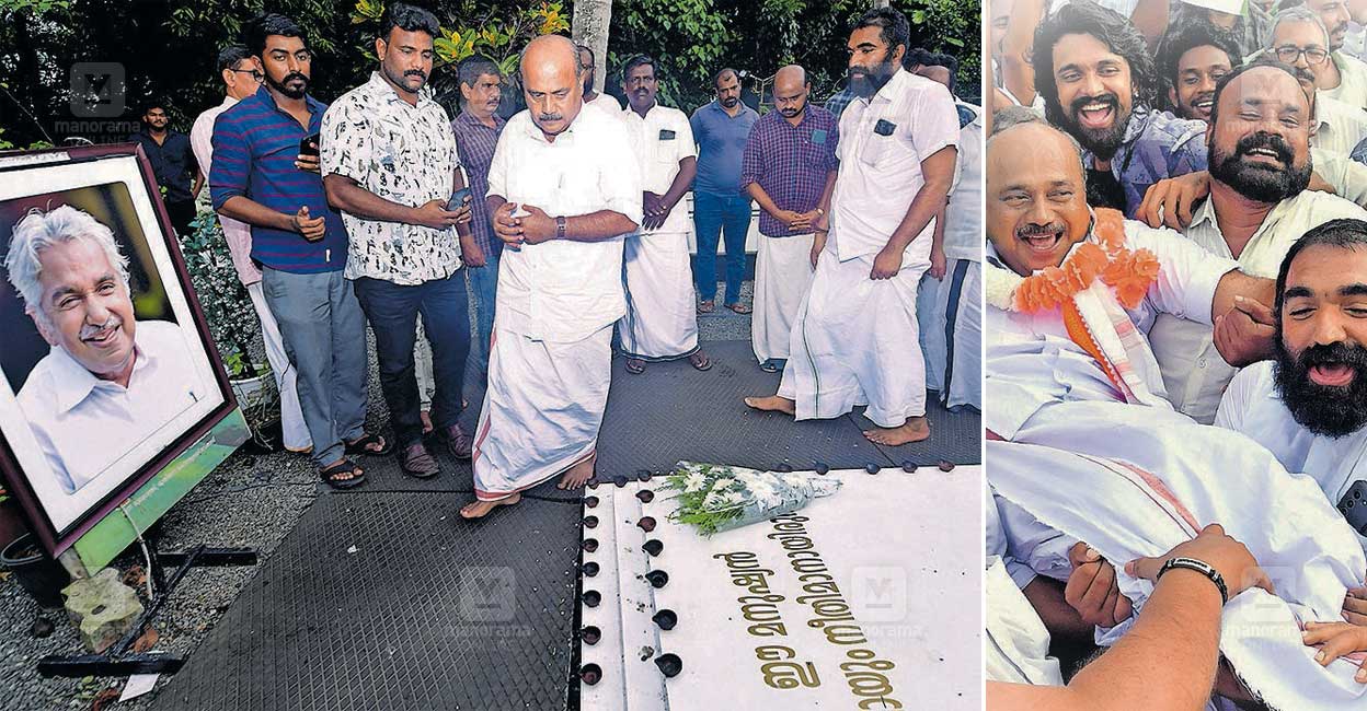 ഒപ്പമുണ്ടായിരുന്നു,ഉമ്മൻ ചാണ്ടി; പുതുപ്പള്ളിയിലെ കല്ലറയിലെത്തി ആദരമ ...