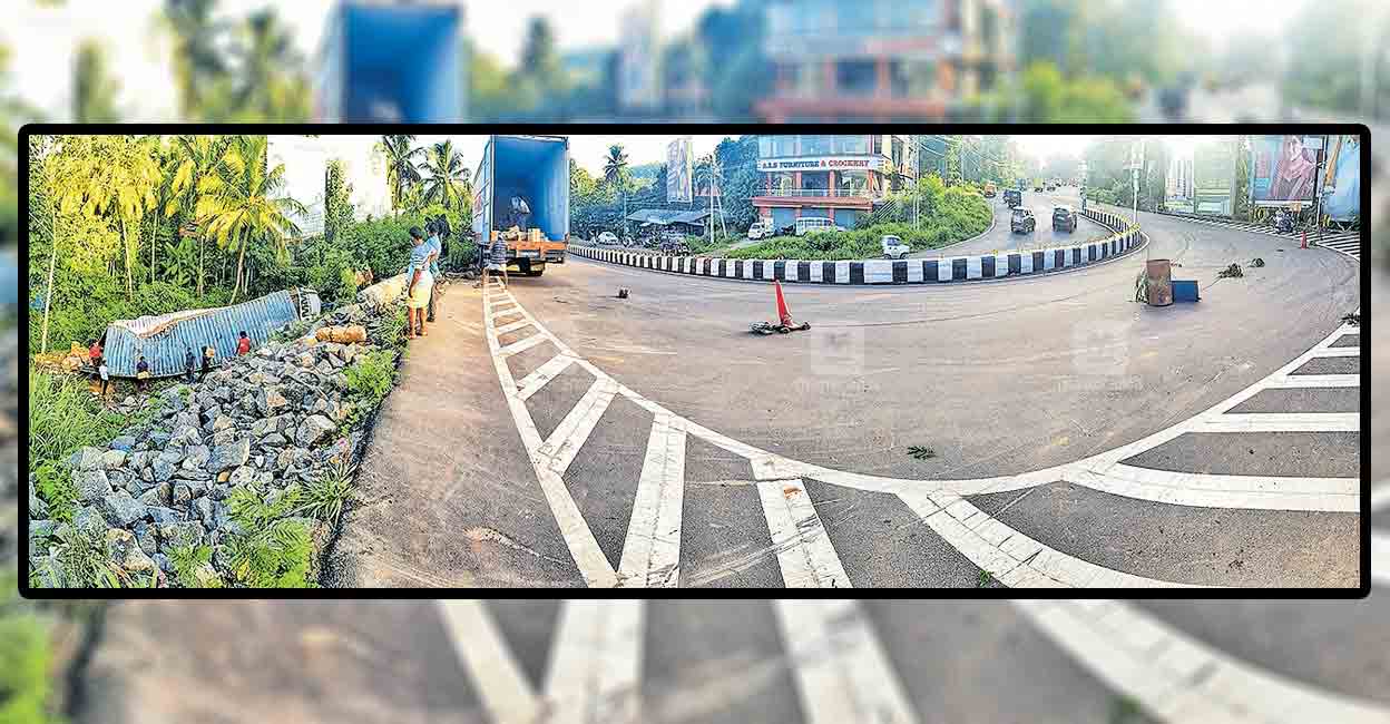 ആറുവരിപ്പാത നിർമാണം: വട്ടപ്പാറ മേൽഭാഗത്ത് ഗതാഗത നിയന്ത്രണ സംവിധാനം ...