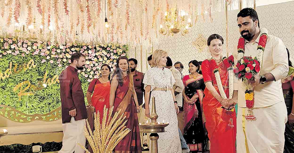 മലയാളി മങ്കയായി നദീന കതിർമണ്ഡപത്തിൽ; ആദ്യമായി സാരി ഉടുക്കുന്നതും സ്വ ...