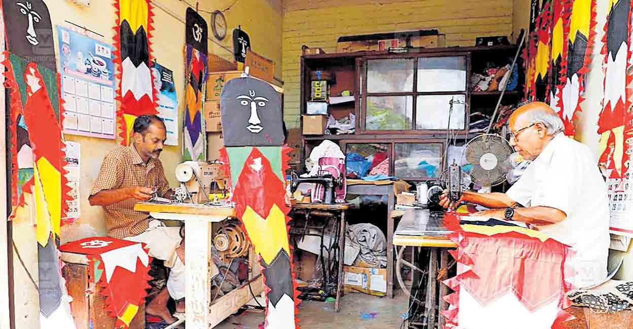 60 വർഷത്തിലധികമായി ക്ഷേത്രോത്സവങ്ങൾക്കുള്ള കൊടിക്കൂറ ഒരുക്കും ബാലേട്ട ...