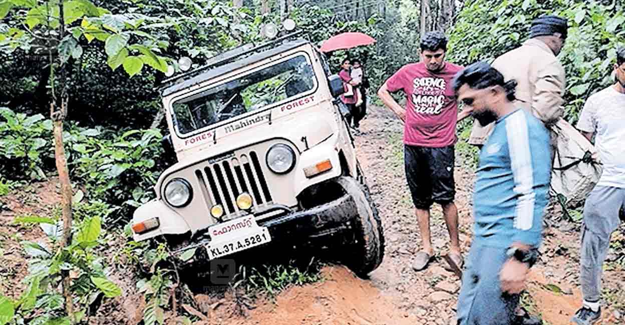 വിനോദസഞ്ചാരികളുമായി പോയ ജീപ്പ് അപകടത്തിൽപെട്ടു | forest accident | jeep ...