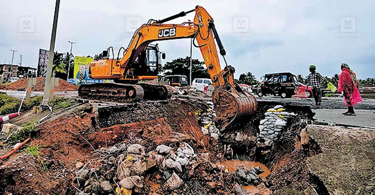 ദേശീയപാതയിൽ റോഡ് ഇടിഞ്ഞ സംഭവം: ഗതാഗതം പുനരാരംഭിക്കാൻ വേണ്ടത് 3 ആഴ്ച ...