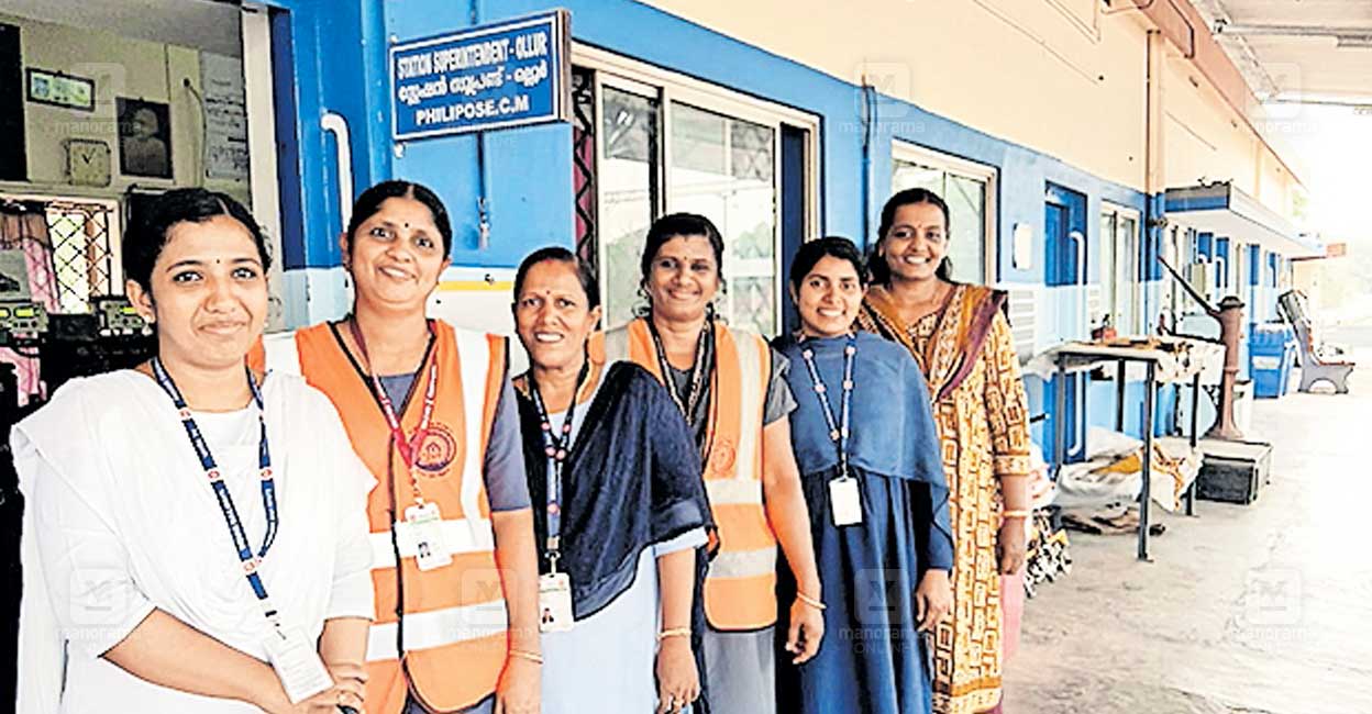 ഒല്ലൂർ റെയിൽവേ സ്റ്റേഷൻ ഇന്നലെ നിയന്ത്രിച്ചത് 9 വനിതകൾ | Ollur railway ...