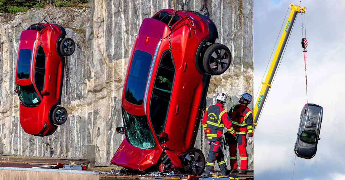 വോൾവോ 30 മീറ്റർ ഉയരത്തിൽ നിന്ന് ഇട്ടത് 10 കാറുകൾ | Volvo Cars Drops New ...
