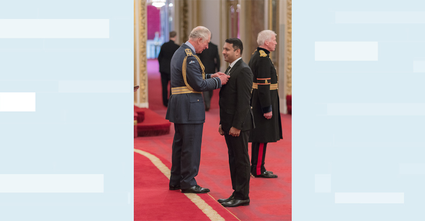 ബ്രിട്ടീഷ് രാജ്ഞിയുടെ ബഹുമതി ഏറ്റുവാങ്ങി മലയാളി; അഭിമാനമായി ഡോ.ഷിബു ചാക്കോ