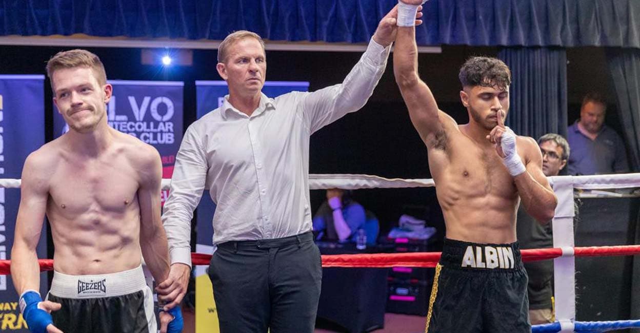 നോർവിച്ചിലെ ഇടികൂട്ടിൽ എതിരാളിയെ നിഷ്പ്രഭനാക്കി വിജയമണിഞ്ഞ് ആൽബിൻ ജോർജ് ...