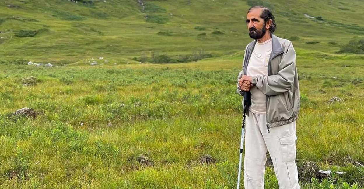 ലണ്ടൻ സന്ദർശനത്തിനിടെ മീൻ പിടിച്ചും മല കയറിയും ദുബായ് ഭരണാധികാരി; സമൂഹ ...