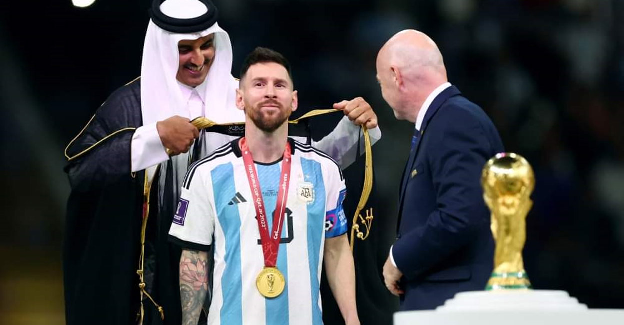 Qatar dressed Emir Messi as 'Bisht'; What is this supreme Arab dress ...
