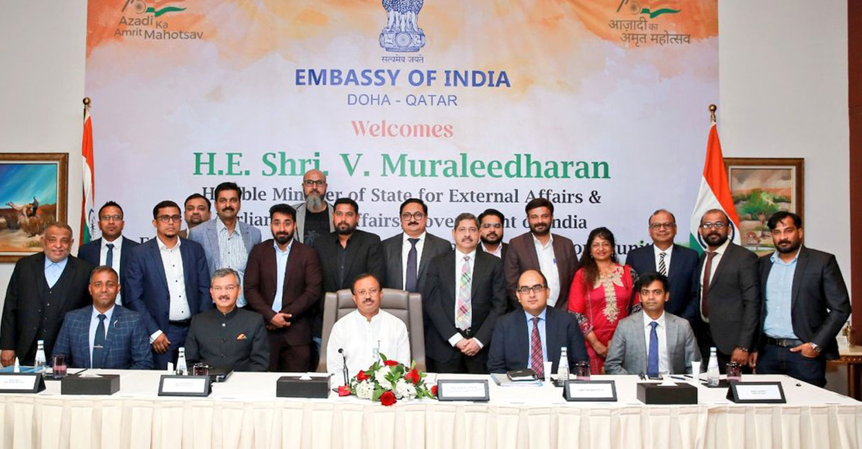 ഐഎസ്‌സി ഭാരവാഹികളുമായി വി.മുരളീധരൻ കൂടിക്കാഴ്ച നടത്തിv