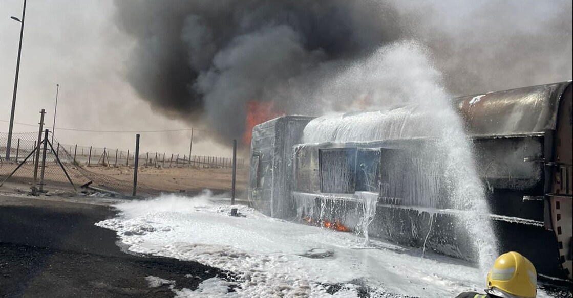 നജ്റാനിൽ ഇന്ധന ടാങ്കറിന് തീപിടിച്ച് ഡ്രൈവർ മരിച്ചു