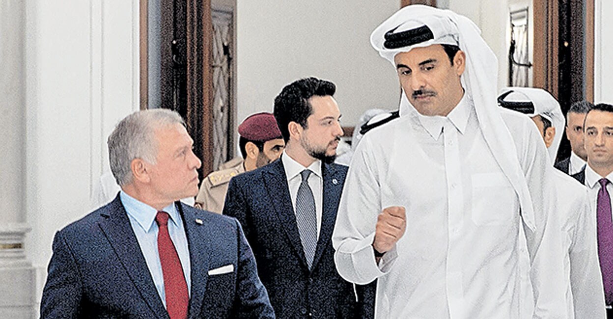 ഗാസ വെടിനിർത്തൽ ജോർദാൻ രാജാവുമായി ചർച്ച നടത്തി അമീർ - Qatar | Amir ...