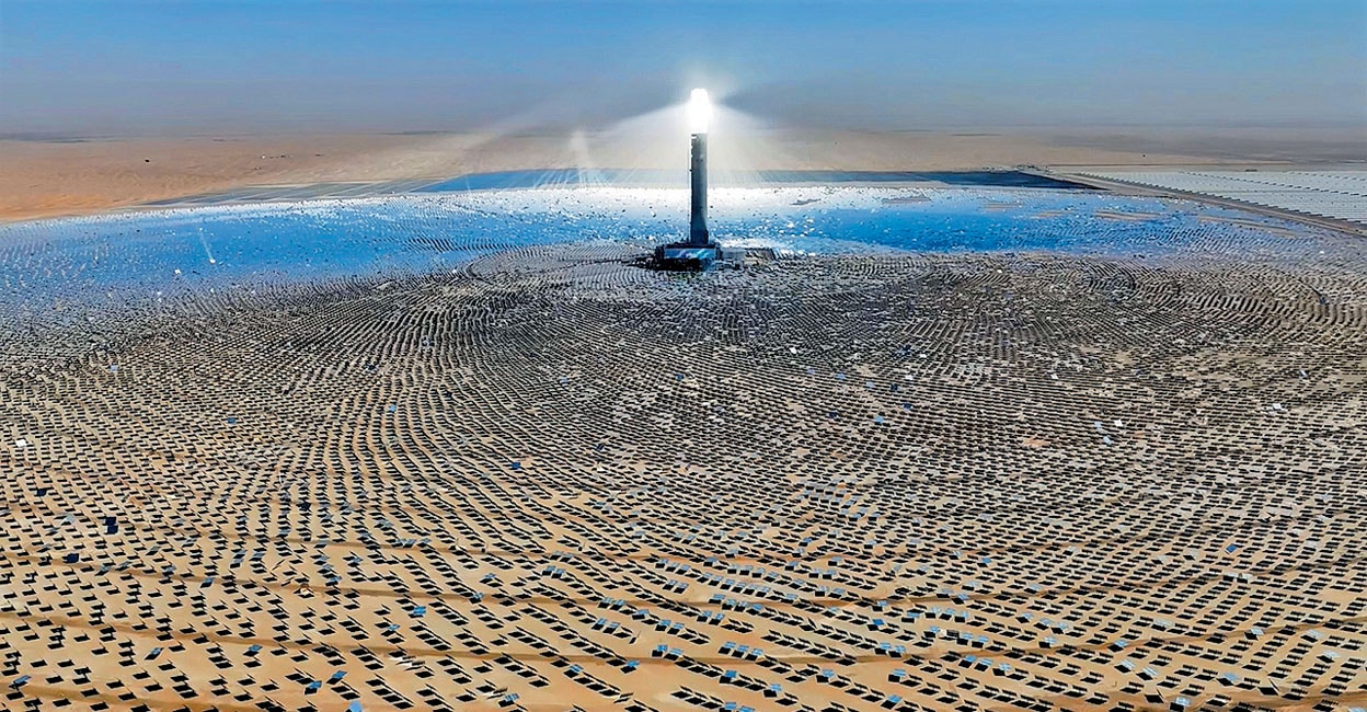 ഏറ്റവും വലിയ കേന്ദ്രീകൃത സൗരോർജ പ്ലാന്റ് ദുബായിൽ തുറന്നു - Dubai | World's largest concentrated ...