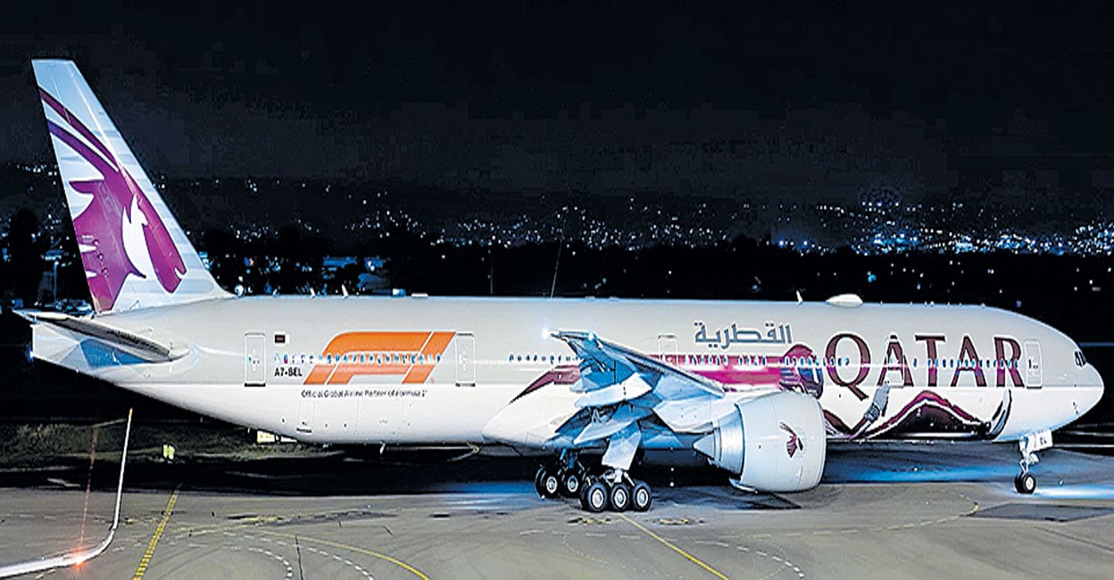 ആകാശത്തിലും നിറയും ഫോർമുല വൺ ആവേശം - Qatar aircraft will fly with ...