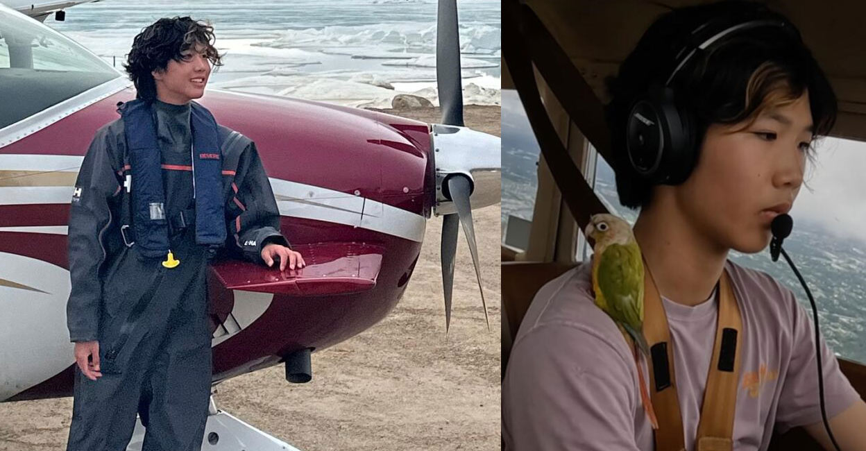 വിമാനത്തിൽ ഒറ്റയ്ക്ക് ലോകം ചുറ്റി 19 വയസ്സുകാരൻ, മഹത്തായ ദൗത്യത്തിനായി ...