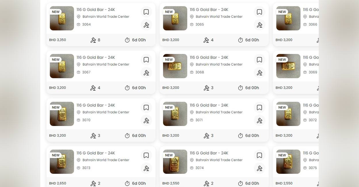 പ്രതിവാര സ്വർണ്ണ ലേലവുമായി ബഹ്‌റൈൻ മസാദ് - Mazad begins weekly online gold auctions | Online ...