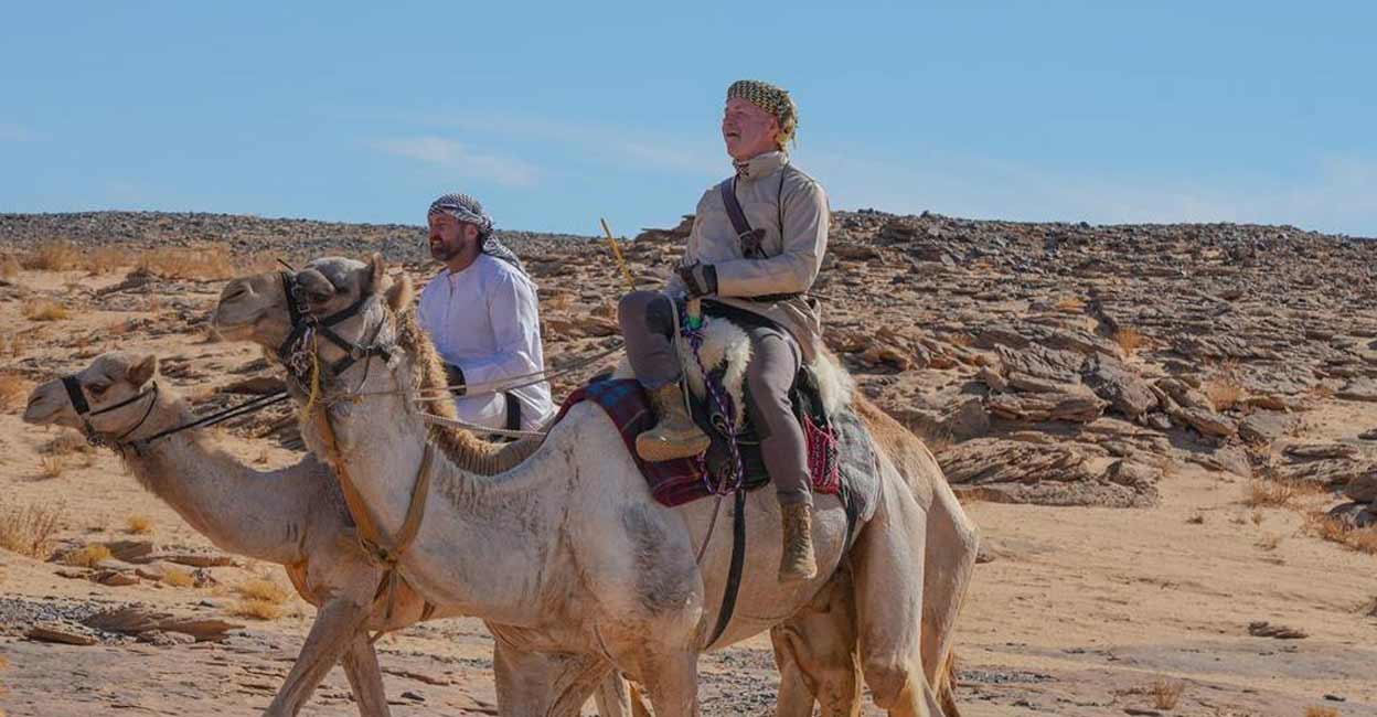 ഒട്ടകപ്പുറത്ത് 500 കിലോമീറ്റർ കിങ് സൽമാൻ റിസർവിലൂടെ ബ്രിട്ടിഷ് ...