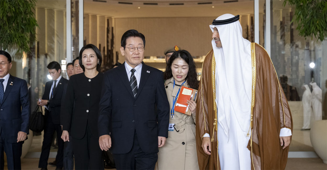 ദക്ഷിണ കൊറിയൻ പ്രസിഡന്റിനെ സ്വീകരിച്ച് യുഎഇ- UAE South Korea relations | Sheikh Mohamed bin ...