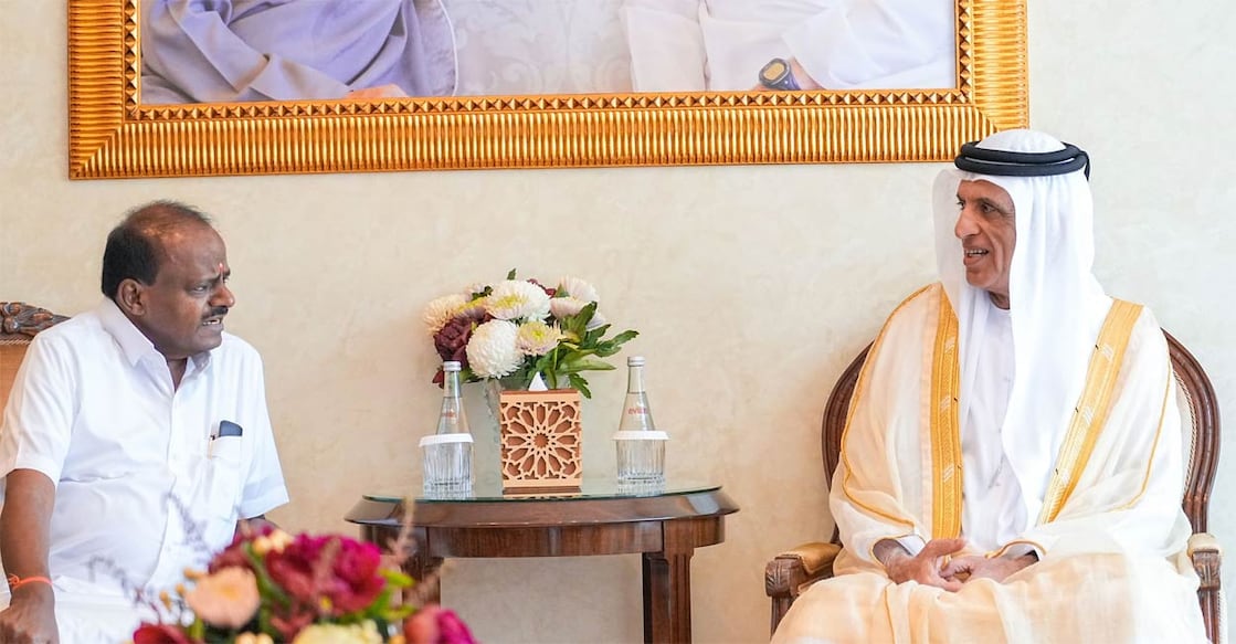 ഷെയ്ഖ് സൗദ് ബിൻ സഖർ അൽ ഖാസിമിയുമായി കേന്ദ്ര സ്റ്റീൽ ഖന വ്യവസായ മന്ത്രി ...