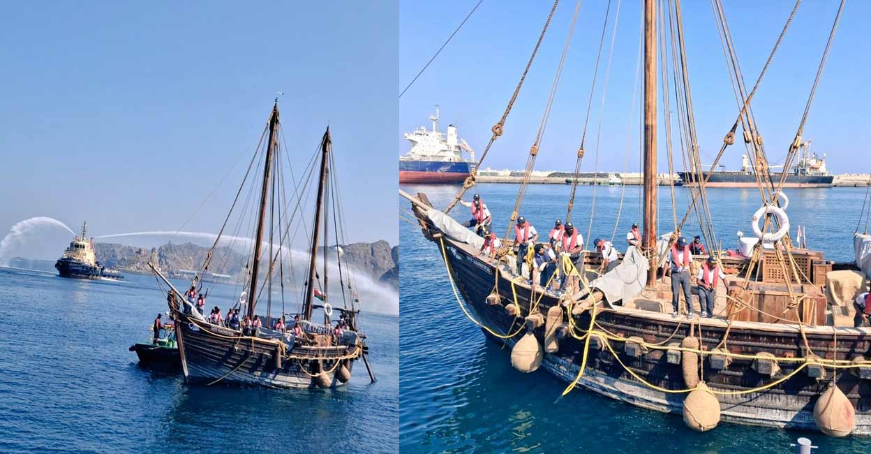 ഐഎന്‍എസ്‌‌വി കൗണ്ഡിന്യയുടെ കന്നി യാത്ര ഉത്സവാന്തരീക്ഷത്തില്‍ മസ് ...