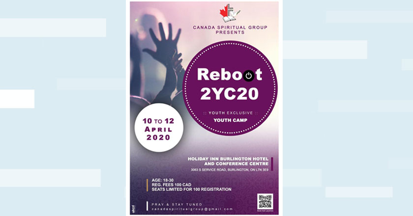 ‘റീബൂട്ട്’ യുവജന ക്യാംപ് ഏപ്രിൽ 10-12 വരെ ടൊറോന്റോയിൽ