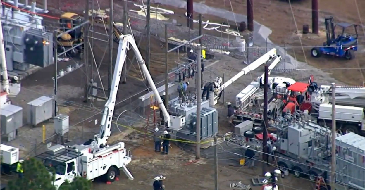 വാഷിങ്ടനിൽ‍ ഇലക്ട്രിക് സബ് സ്റ്റേഷനുകൾക്കുനേരെ ആക്രമണം; വൈദ്യുതി വിതരണം ...