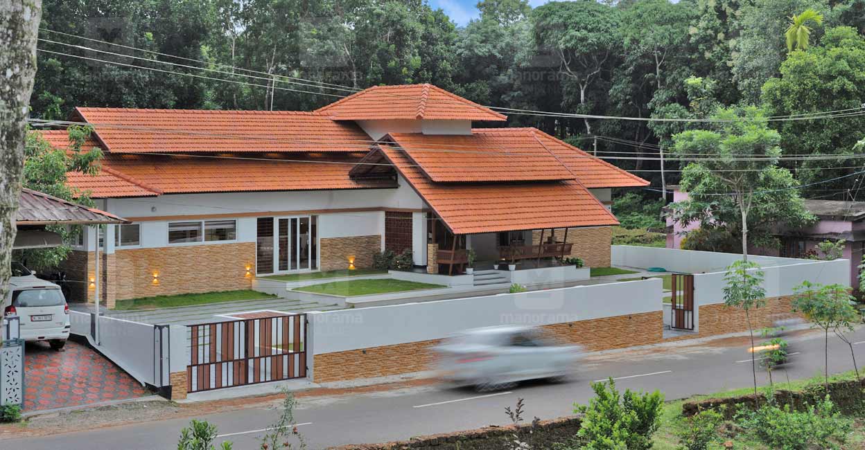 കൗതുകമുള്ള രൂപഭംഗി; ഇത് ഒരുനിലയിൽ ഒരുക്കിയ സൂപ്പർവീട് |Homestyle ...